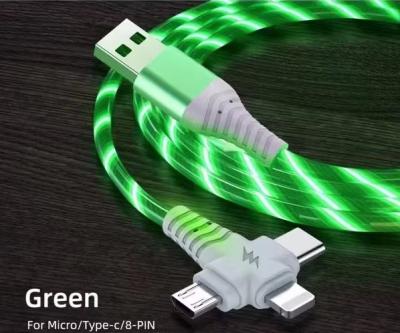 China 3 in 1 USB Charging Cable with Night Light LED Data Transfer 1.2m for sale