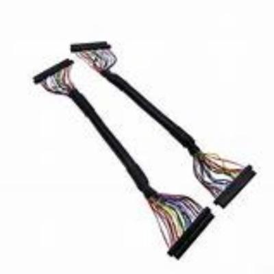 China Black LVDS Cable 105C Copper Conductor 30AWG for LCD Display Connection for sale