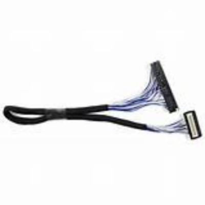 China Copper Conductor LVDS Cable 30AWG 1.0mm Pitch Black for Stable Durable Connection for sale