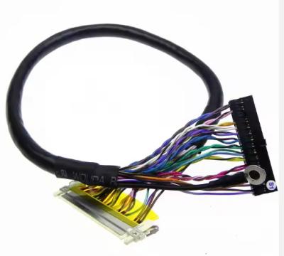 China Custom LVDS Cable Assembly Flexible Shielded Signal Cable for Display Camera 30 Pin 0.5mm Pitch for sale