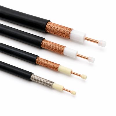 China 40KV High Voltage Coaxial Cable RG213 PTFE Shielded 100m Solid Copper Conductor OEM for sale