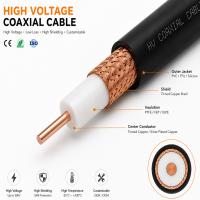 China Custom Copper High Voltage Coaxial Cable 40KV 100m PVC Jacket High Shielding PTFE Assembly for sale