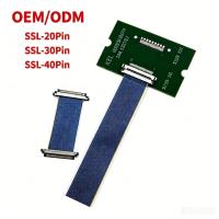 China 0.4mm Pitch 42 AWG Micro Coaxial Wire Harness OEM ODM with KEL USL20-20S Connector for LVDS EDP Industrial Display Cable for sale