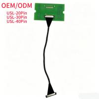 China 0.4mm Pitch 42 AWG Micro Coaxial Wire Harness OEM ODM with KEL USL20-20S Connector for LVDS EDP Industrial Display Cable for sale