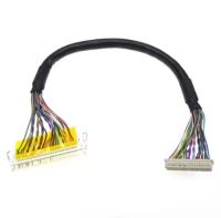 China Custom LVDS Harness Adapter Cable Assembly JST Connector 0.5mm Pitch 20-40 Pin Tinned Copper for sale