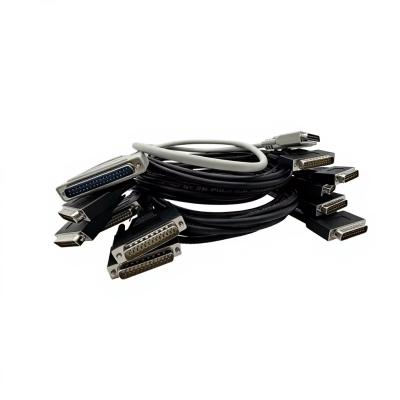 China Custom D-SUB DB9 DB15 DB25 DB26 DB62 RS232 Twisted Pair Coaxial Cable Assembly PVC for sale