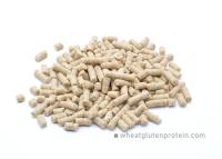 China Prawn, Fish Feed Material , Cylindrical Wheat Gluten Feed Pellets for sale