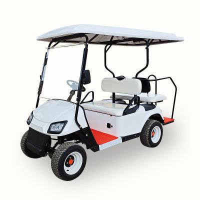 China Green pass golf cart, four-seat open electric sightseeing car, wide viewing space and high comfort for sale