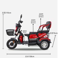 China Double Row Small Household Elderly Pick Up Leisure Electric Tricycle for sale
