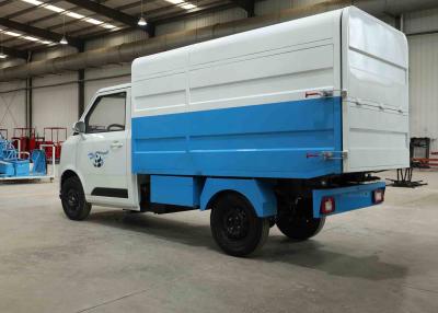 China 4 cubic electric tricycle garbage truck with hydraulic scissor door for sale