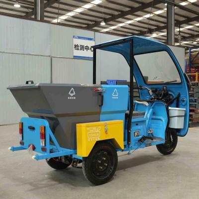 China 500L Iron Box Self Dumping Garbage Truck Electric Sanitation Vehicle for sale