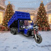 China Self-unloading Fuel-powered Open Body Cargo Motorcycle with Sidecar for sale