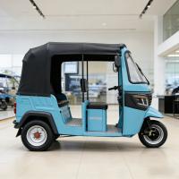 China 200cc Motorized 3-Wheel Cargo Motorcycle Sidecar 4 Passengers Gasoline Powered Open Body for sale