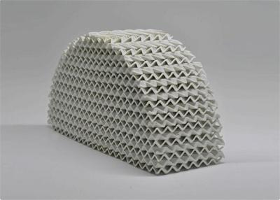 China Large Flux Ceramic Structured Packing In Distillation Column Anti Corrosion 550m2/M3 for sale