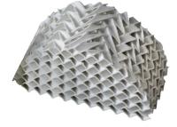 China Flux Big Ceramic Structured Packing High Strength Chemical Stable 125m2/M3 To 700m2/M3 for sale