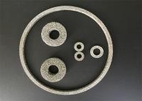 China SS316L Compressed Knitted Wire 28mm Round Flat Tube Over Rubber Core Rod for sale