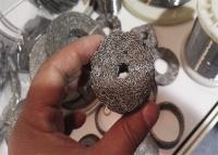 China Snow Foam Knitted Wire Mesh Flattened Stainless Steel 19.5mm High for sale