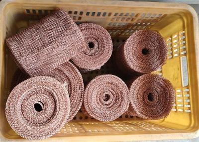China Corrosion Resistant Knitted Copper Mesh 100mm 1500mm For Wire Mesh Demister for sale