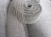 China Double Fiberglass Knitted Stainless Steel Mesh Knitted Metal Mesh Screen for sale