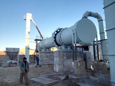 China 50-150℃ Drying Temperature Rotary Dryers with Electric Motor Gear Reducer for Easy Maintenance Industrial Drying for sale