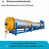 China Three Cylinder Dryer with 100 Kg/h Capacity for Moisture Reduction from 50-60% to 10-15% in 30-60 Minutes for sale