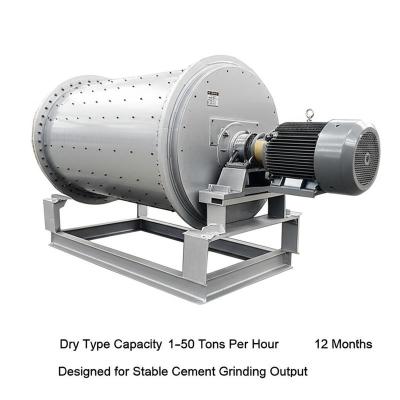 China Dry Type Cement Ball Mill with 1-50 Tons Per Hour Capacity and Horizontal Installation for Stable Cement Grinding with 12 Months Warranty for sale