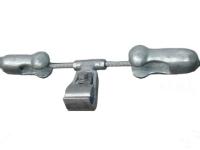 China 4D Turning Fork Type Spiral Vibration Damper Adopting Preformed Rod Structure for sale