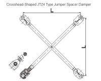 China Long Durability Jumper Interphase Spacers , Overhead Line Fittings Crosshead - Shaped for sale