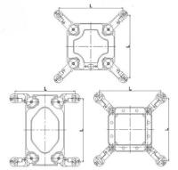 China Four Split Conductor Open Wire Line Spacers , Transmission Spacer Anti Vibration for sale