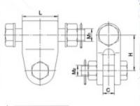 China Galvanized Steel Clevis Fitting , Transmission Line Accessories Smooth Surface for sale