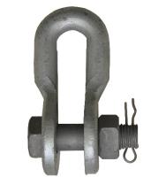 China Overhead Hot Dip Threaded Rod Clevis Silver Color Electric Link Fittings for sale