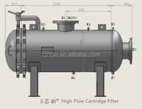 China 20-420m3/h Stainless Steel High Flow Cartridge Filtration Equipment for Oil/Water/Liquid for sale