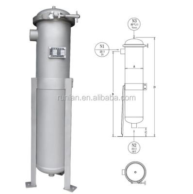 China Stainless Steel Bag Filter Housing for Water Purification in Manufacturing Plant for sale