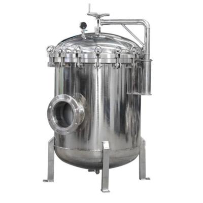 China Food Beverage Stainless Steel 304/316L Cartridge Bag Filter Housing For Liquid/Water/Oil/Dust Weight KG 25 for sale
