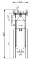 China Durable 304 Stainless Steel Encasement Weight 62KG for Construction Works for sale