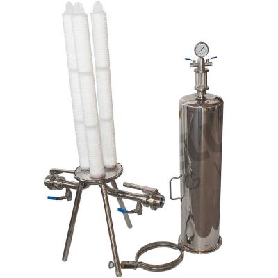 China Stainless Steel 304/316 Micro-filter Housing for Heavy-Duty Liquid Filtration Needs for sale