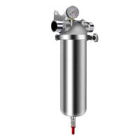 China Water Purification 304 Stainless Steel Single Core Pre Coarse Filter for Liquid Media for sale