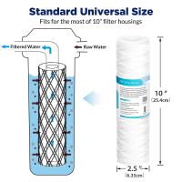 China Power Plant Condensation Water Filtration PP String Wound Filter Cartridge 10*10*30cm for sale