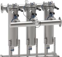 China 62KG Stainless Steel Side Entering Filter Bag Housing for Hotel Filtration Solutions for sale