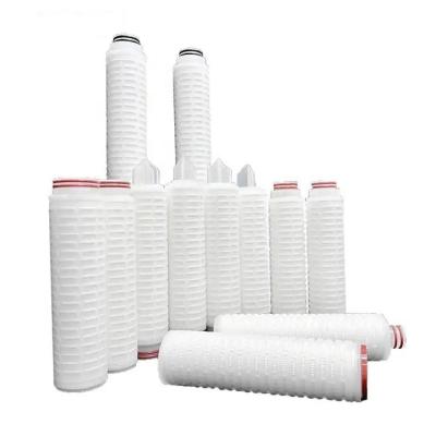 China PP Water Treatment Pleated Filter Cartridge 10 Inch Length for 500L/Hour Productivity for sale
