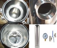 China 316L 5um Top Inlet Bag SS Water Filter Housing for Water Treatment 62KG Construction Works for sale