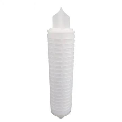 China High Flow Rate PES Pleated Filter Cartridge 0.1 0.22 0.45 Micron for Liquid Filtration for sale