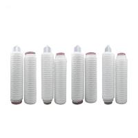 China High Flow Rate PES Pleated Filter Cartridge 0.1 0.22 0.45 Micron for Liquid Filtration for sale