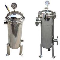 China 62KG Sleek Stainless Steel Bag Filter Vessel for Aesthetic Water Treatment in Garment Shops for sale