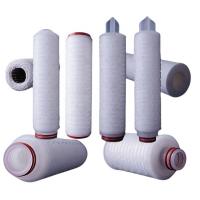 China 500L/Hour Productivity 0.22 Micron PP Polyester Glass Fiber Pleated Filter Cartridge for sale