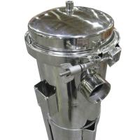 China 62KG Construction Works 304 Stainless Steel Bag Filter Housing Dual Side or Bottom 2 Inch NPT Outlet 150 psi for sale