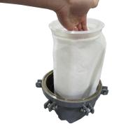 China 2 Size Energy Mining Polyester Felt Liquid Filter Bags 0.5 Micron Polypropylene Ring for sale