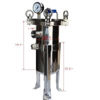 China 62KG 304 Stainless Steel Bag Filter Housing for Restaurant Solid-Liquid Separation 120PSI for sale