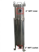 China High Pressure Bag Filter Housing for Hotels 62KG Weight 304 Stainless Steel Material for sale
