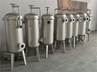China 25 Micron Liquid Filtration Stainless Steel Bag Filter Housing 62KG Weight for Automotive Manufacturing for sale